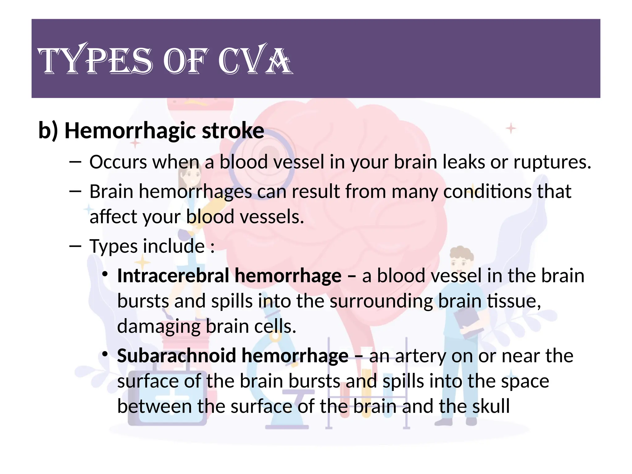 CVA - Cerebrovascular Accident / Stroke | PPTX