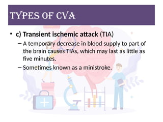 CVA - Cerebrovascular Accident / Stroke | PPTX