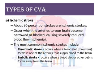CVA - Cerebrovascular Accident / Stroke | PPTX | Blood Disorders ...
