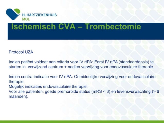 Cva behandeling - Dr A. Keersmaeckers | PPT