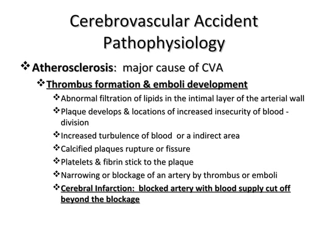 Cva (cerebro vascular accident) | PPT