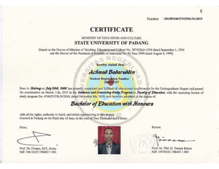 Curiculum Vitae Achmad Badaruddin April 2016 | PDF