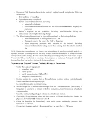 Central Venous Access Device Learning Package | PDF