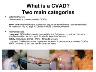 CVAD Management, Care and Maintenance (Radiology Nursing) | PPT