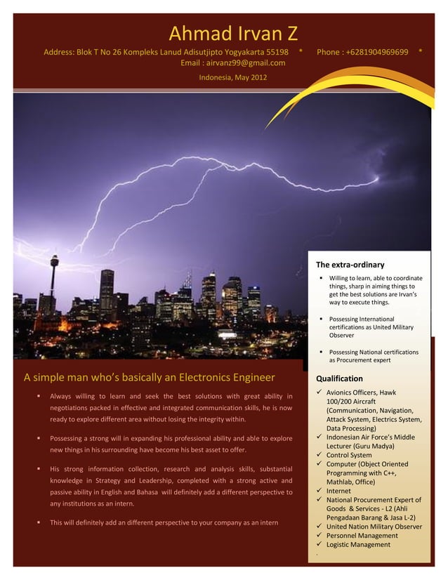 Cv ahmad irvan.2 | PDF