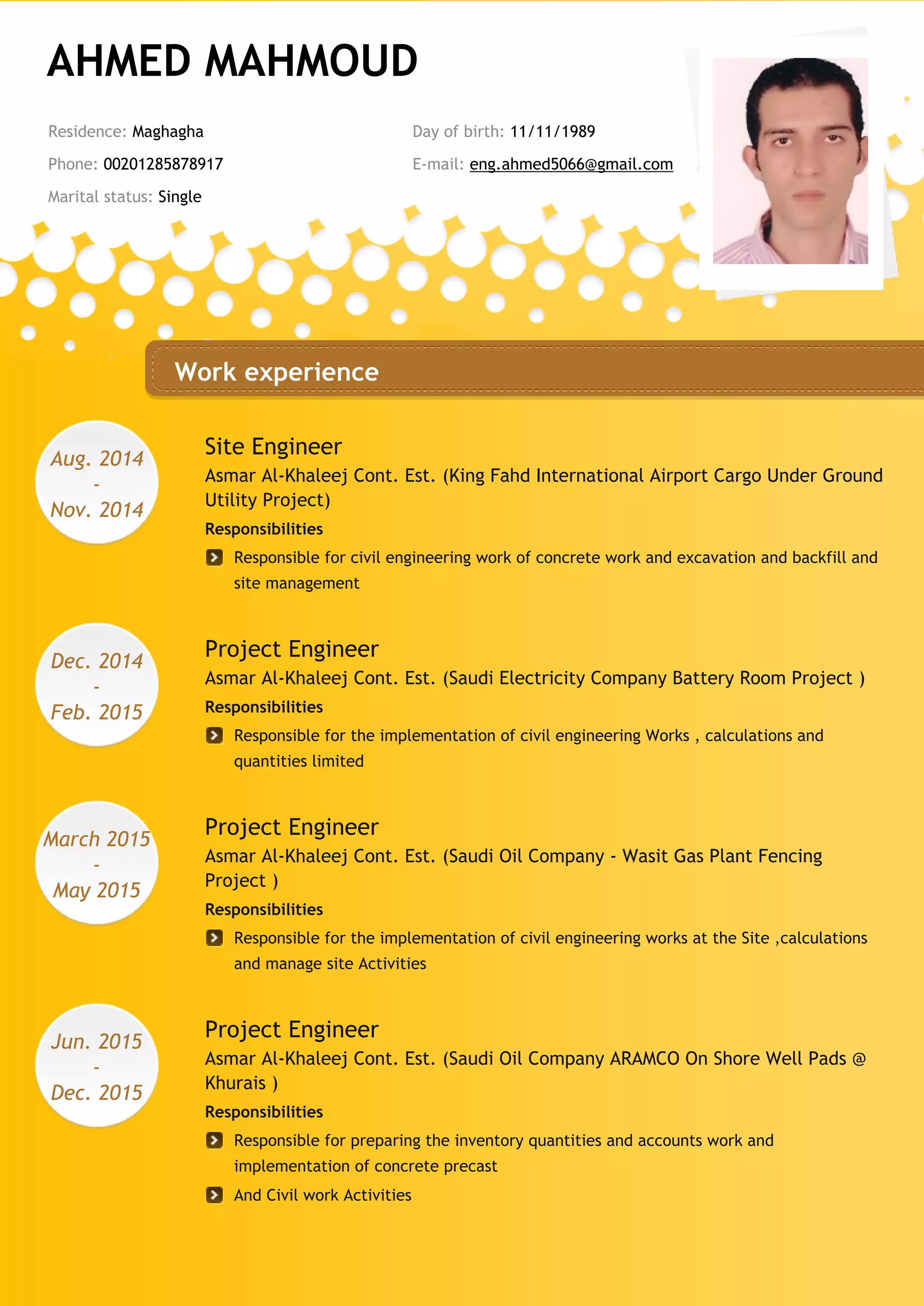 Cv ahmed mahmoud | PDF