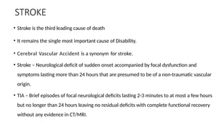 Cerebrovascular accident in Elderly ppt | PPTX