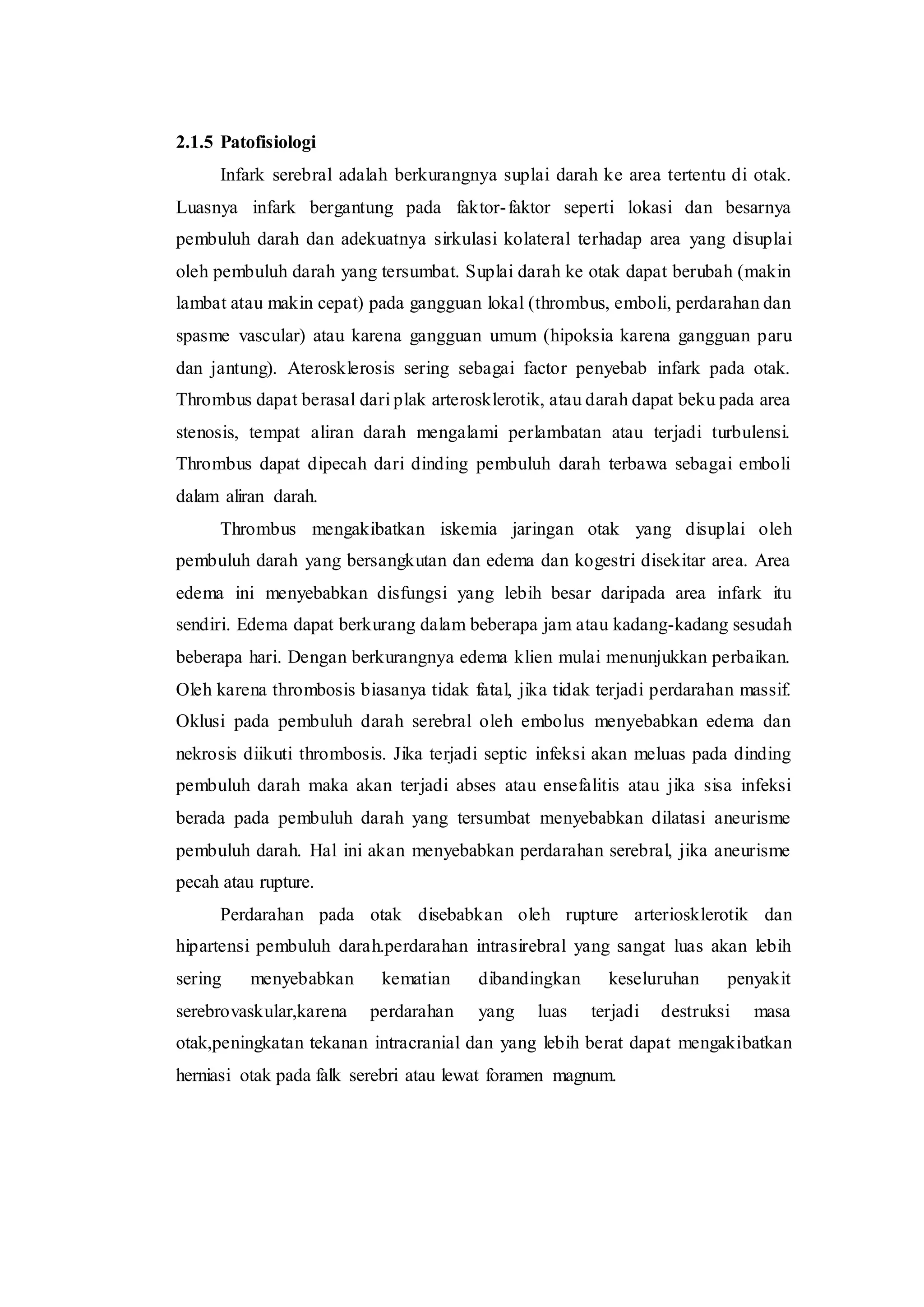 Cva infark cerebral + post op crainotomy | DOCX