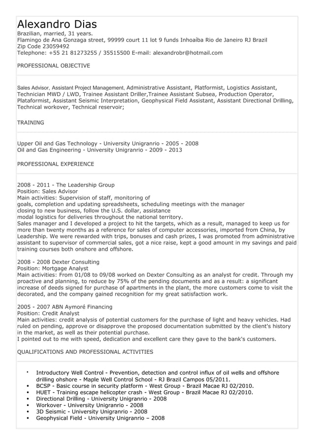 CV ALEXANDRO DIAS | PDF