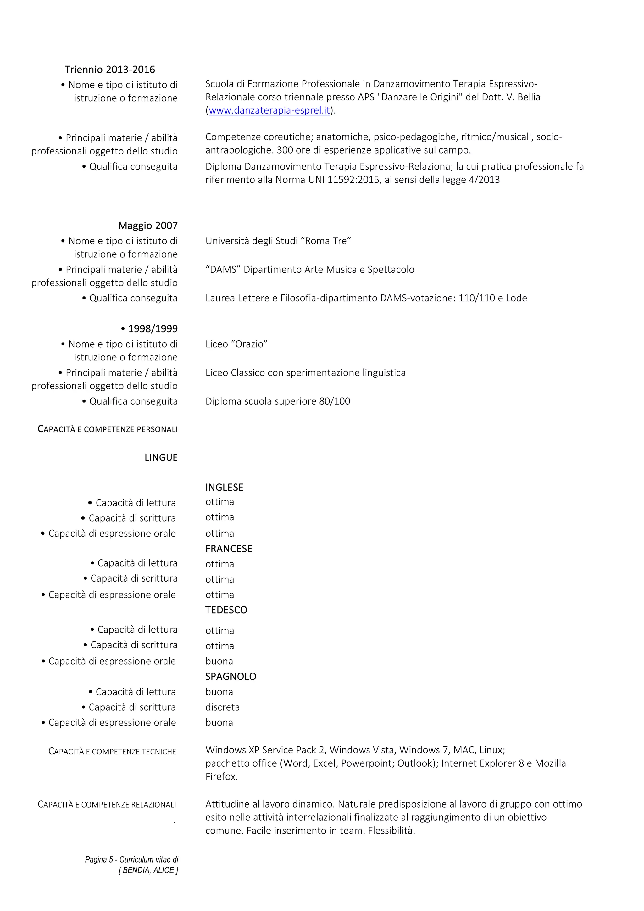 Cv alice bendia agg 05 2019 | PDF