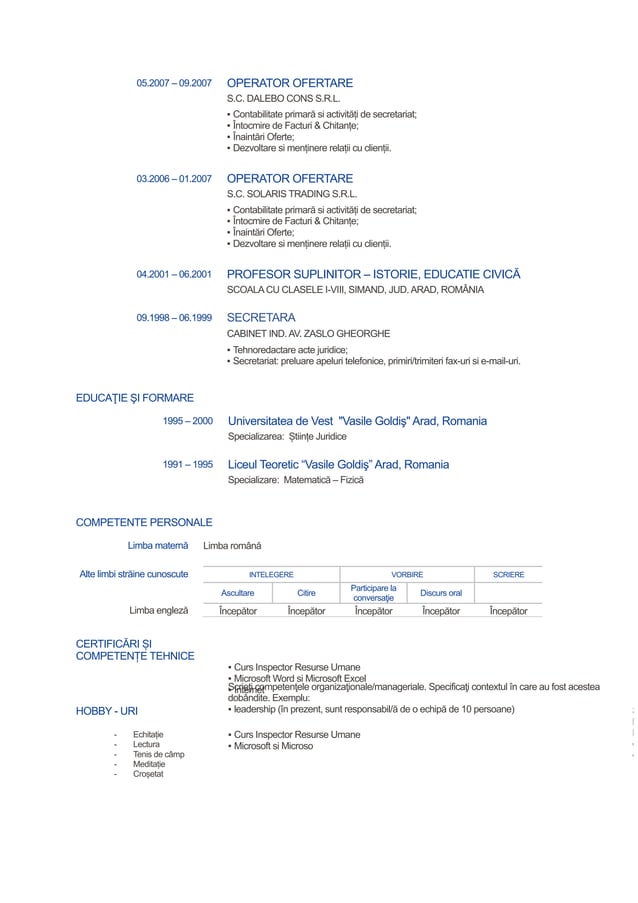 CV Alina Budean | PDF