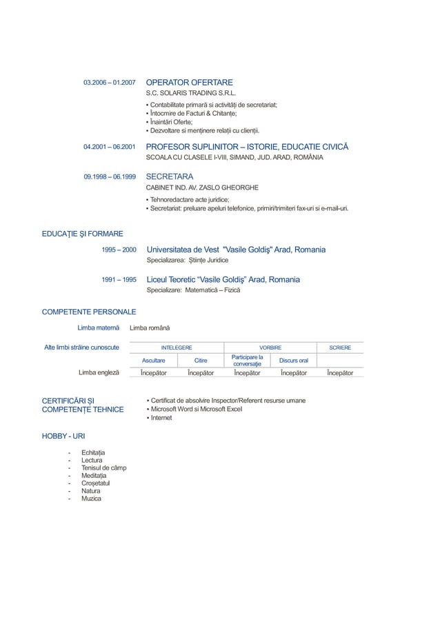 CV Alina Budean | PDF