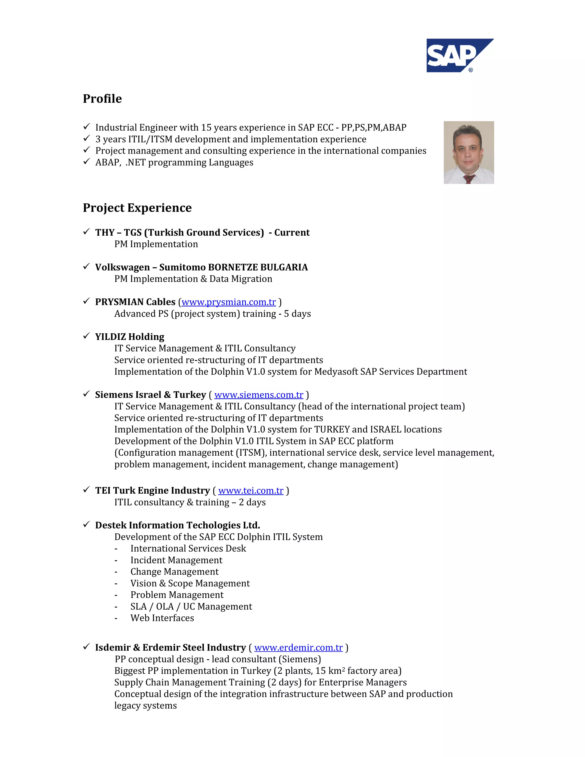 CV Alper Ozgur | PDF | Business | Business and Finance