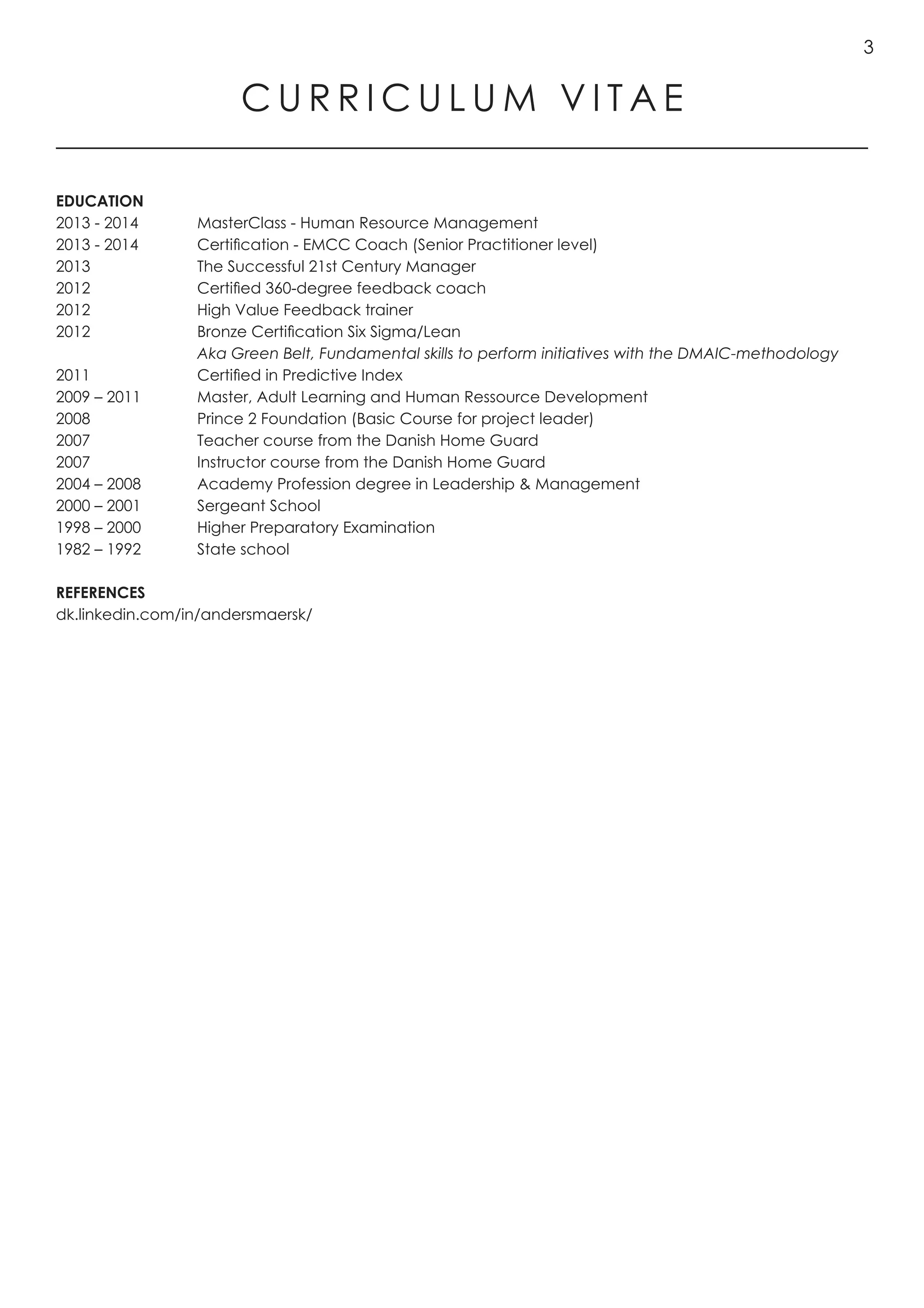 CV_Anders Mærsk | PDF