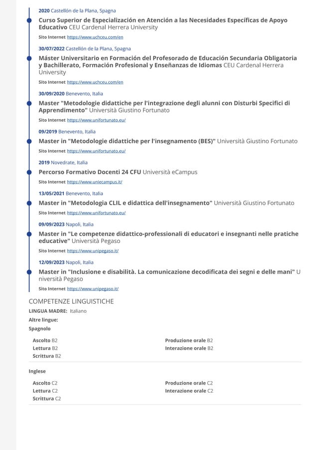 Curriculum del professore Andrea Speziali | PDF