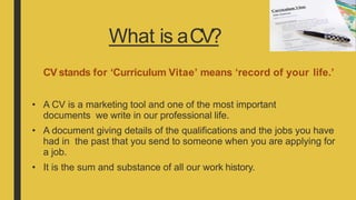 CV and Resume writing | PPT