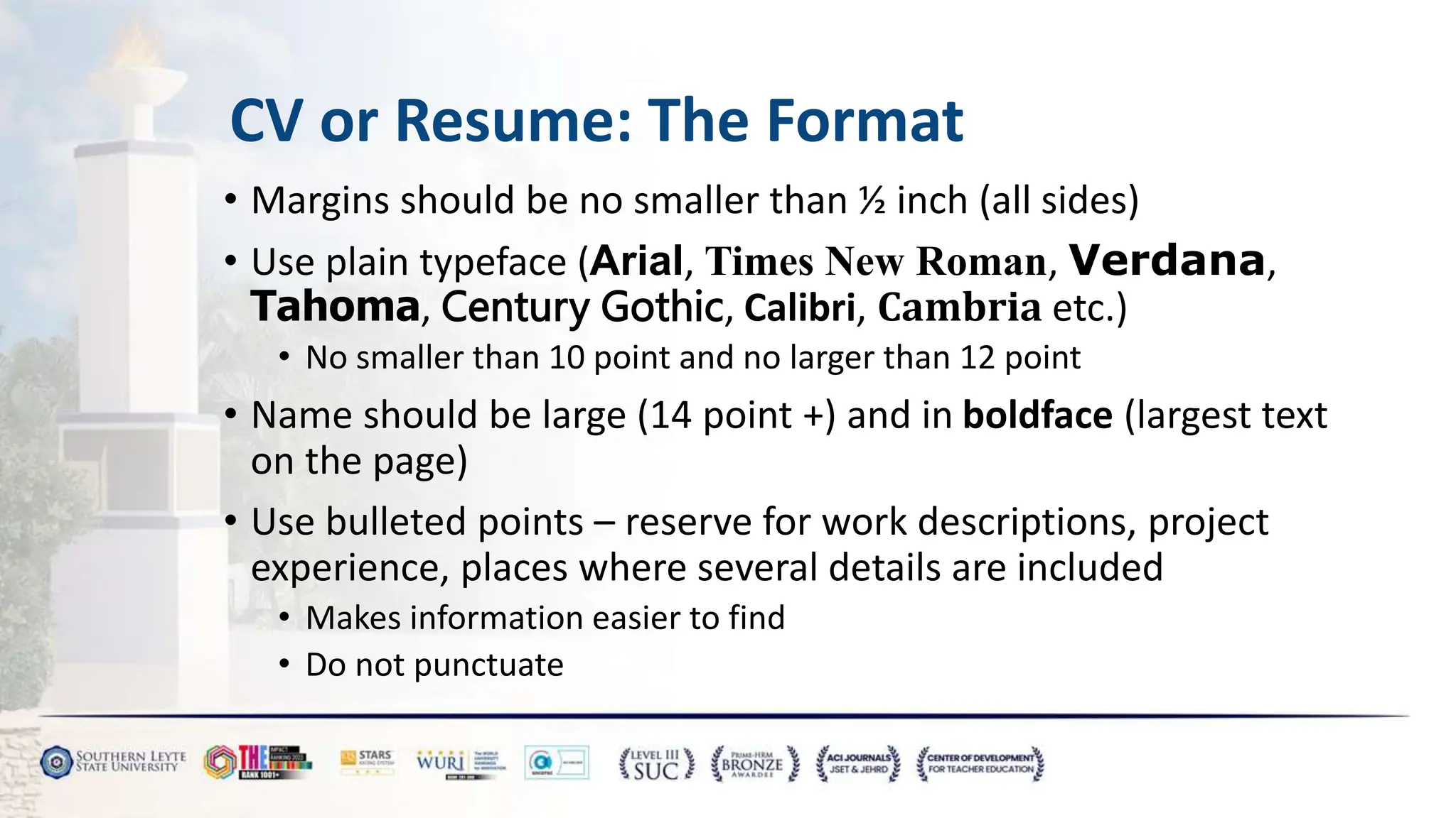Curriculum Vitae and Resume Writing 2024 | PPTX