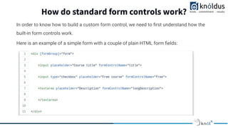 Introduction to Custom Form Control | PDF