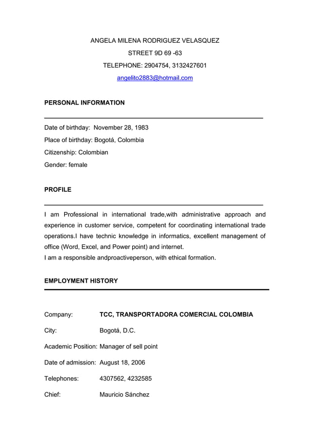 Cv angela rodriguez | PDF