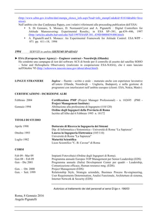 Cv angelo pignatelli_8_gennaio2016 | PDF