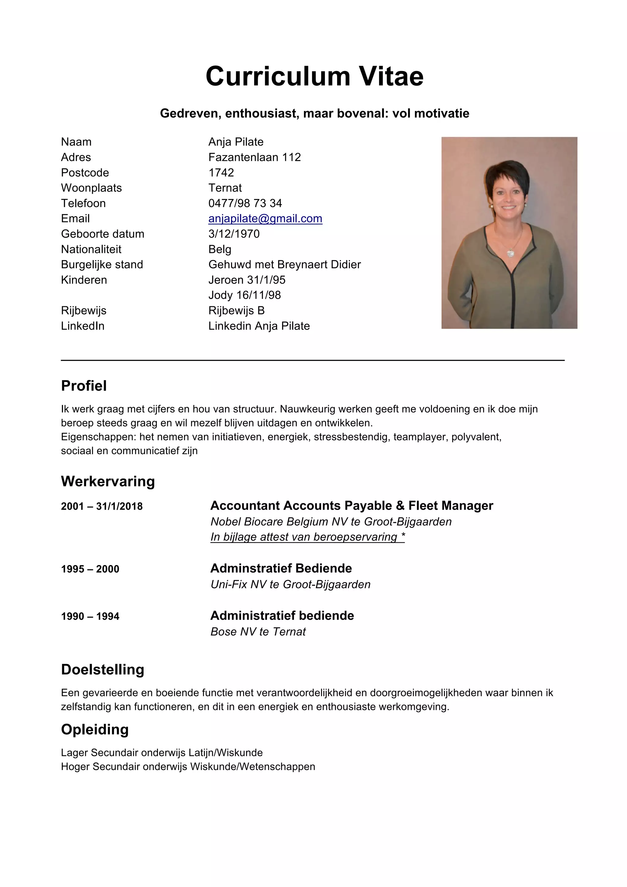 Curriculum vitae & job description | PDF