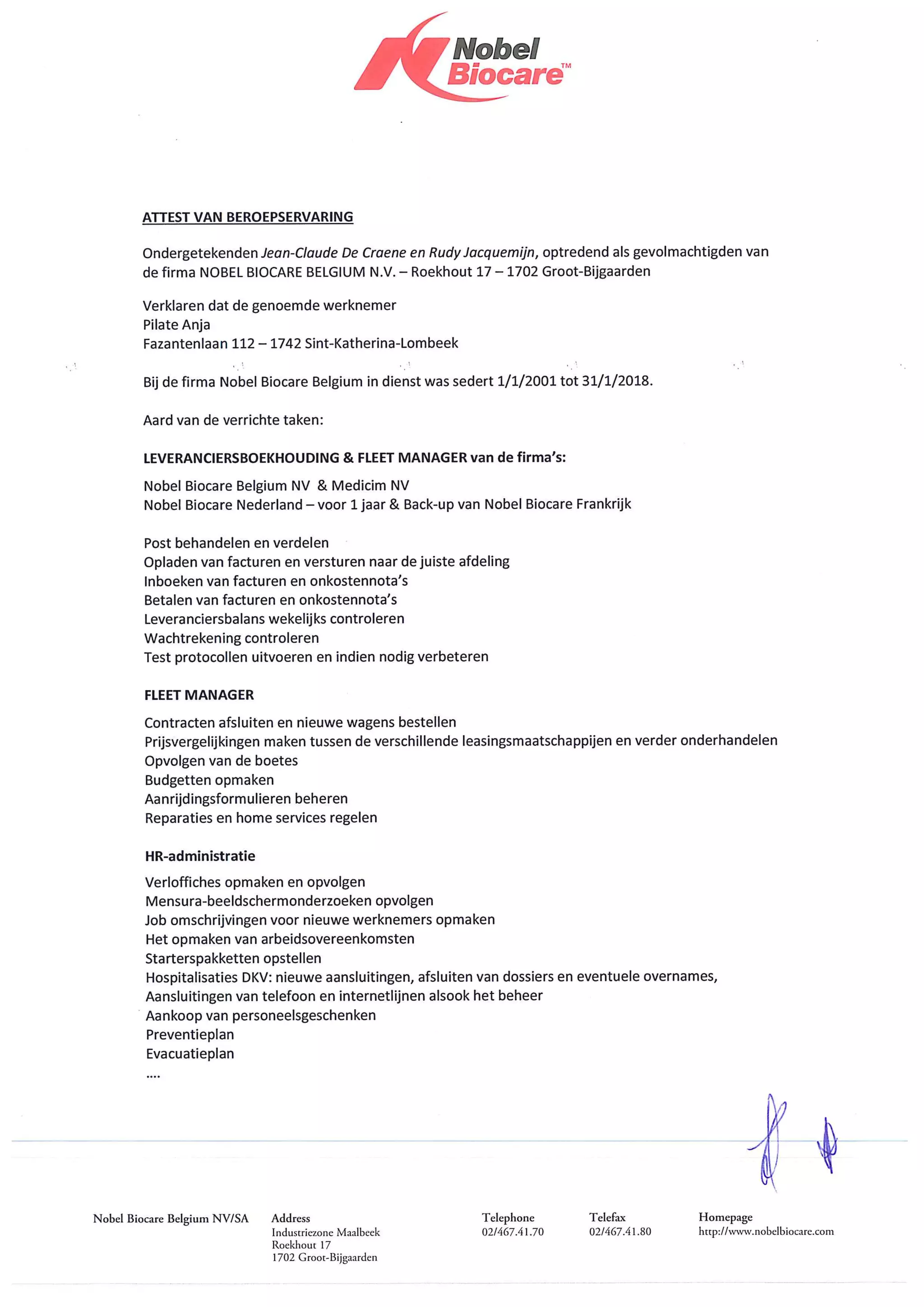 Curriculum vitae & job description | PDF