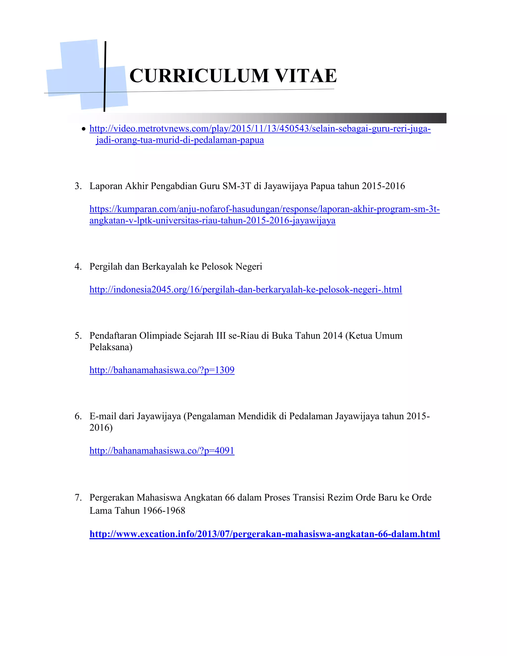 Cv anju nofarof hasudungan | PDF