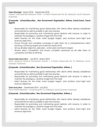 CV Anthony Chandra Sanusi | PDF