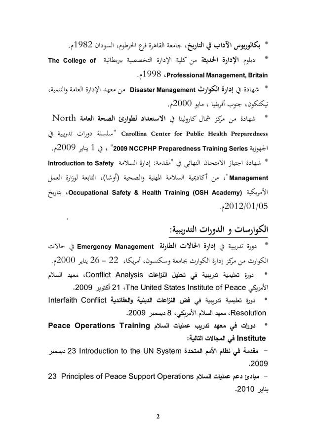Cv arabic omer 2020 | PDF
