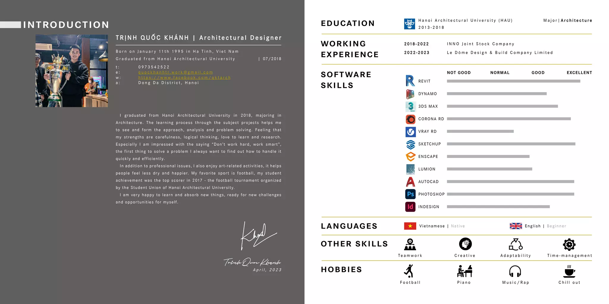 CV & Architecture Portfolio - Trinh Quoc Khanh.pdf