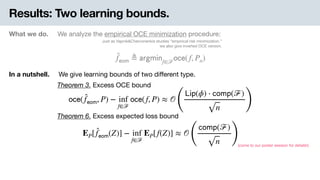 Learning bounds for risk-sensitive learning | PPT
