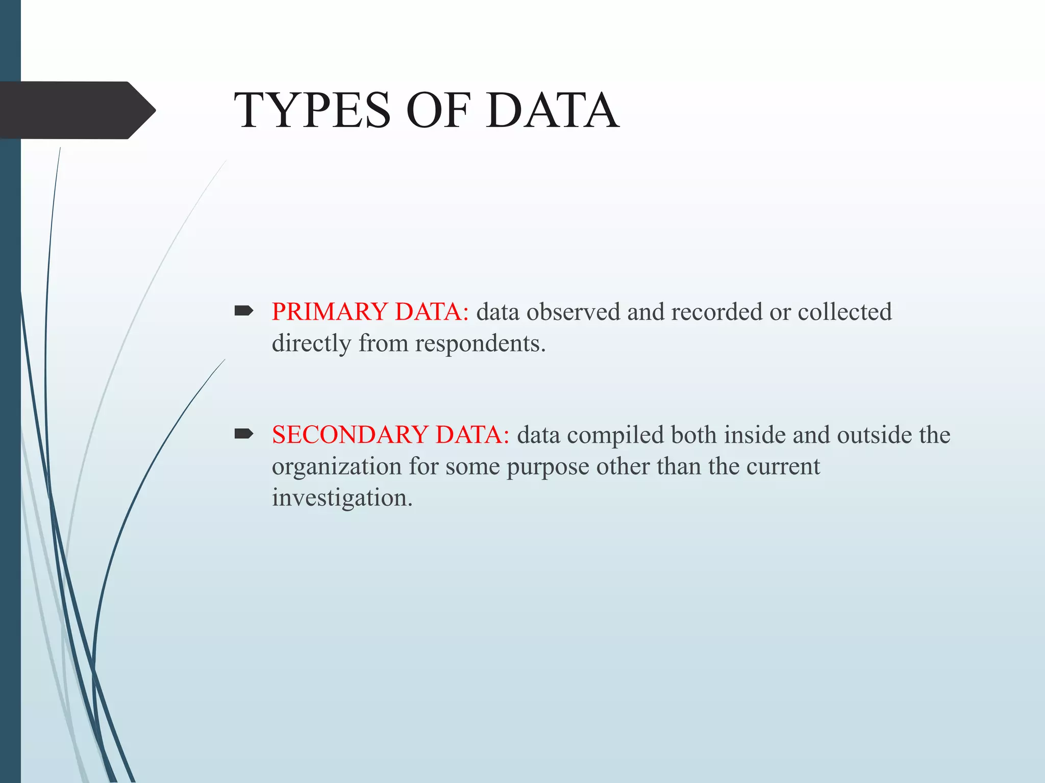 Data, Classifications and Sources. | PPTX