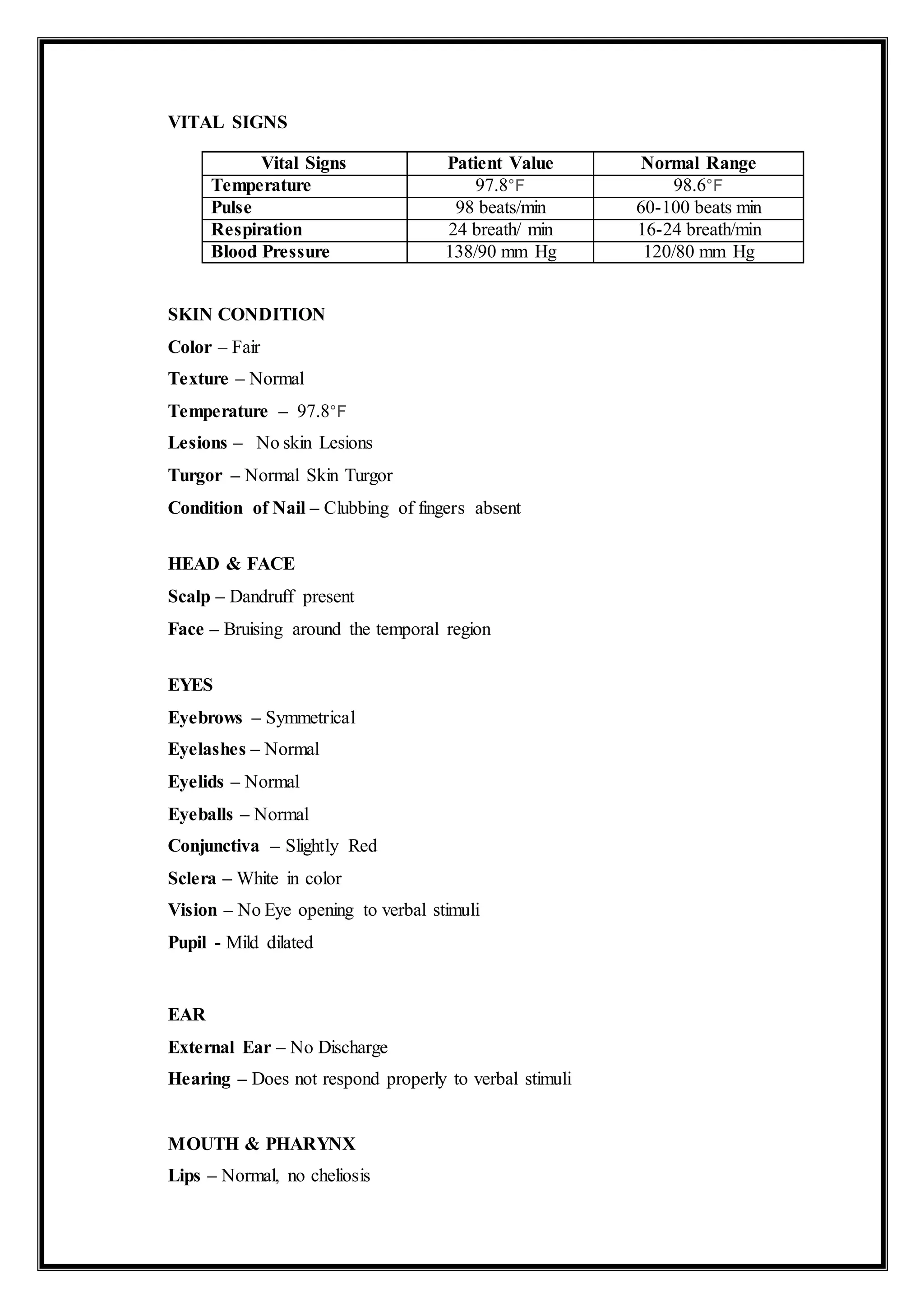Case Study on Cerebro Vascular Accident (CVA) | DOCX