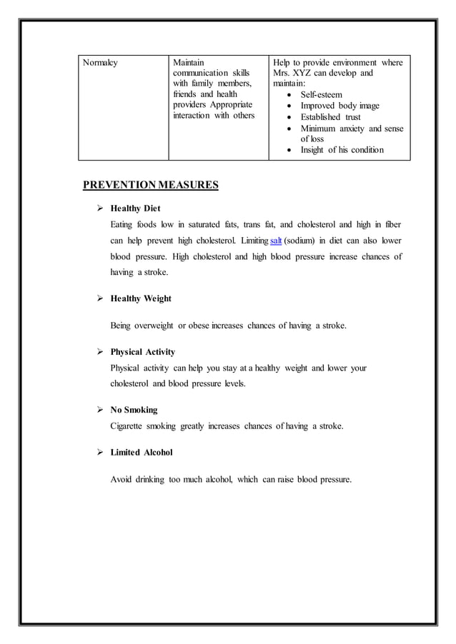 Case Study on Cerebro Vascular Accident (CVA) | DOCX | Brain and ...