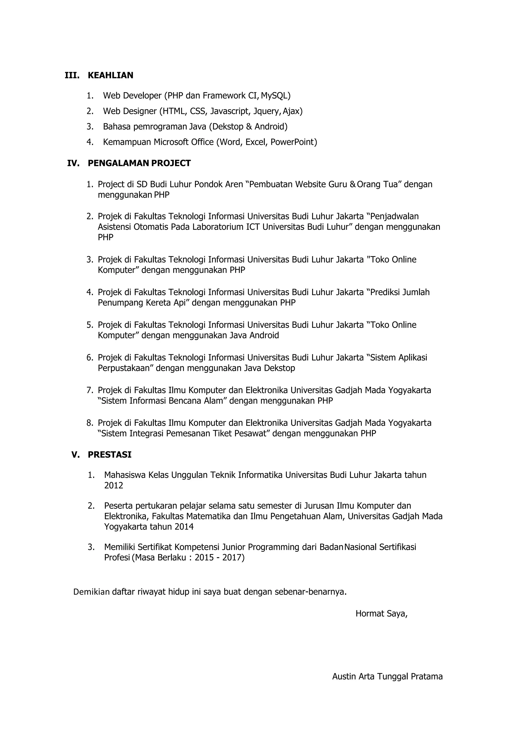 Curriculum Vitae | PDF