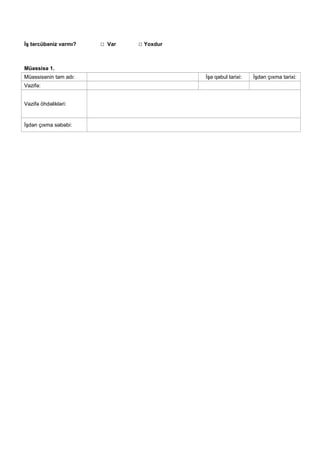 Cv azeri | DOC