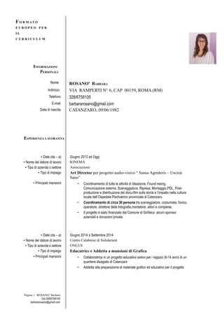 Cv barbara rosano c2 | PDF