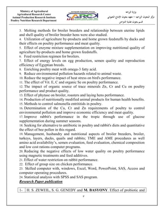 This is my knowledgeable in poultry rabbit nutrition | PDF