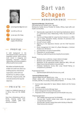 cv_BB van Schagen (ENG) | PDF | Air Travel | Travel Type