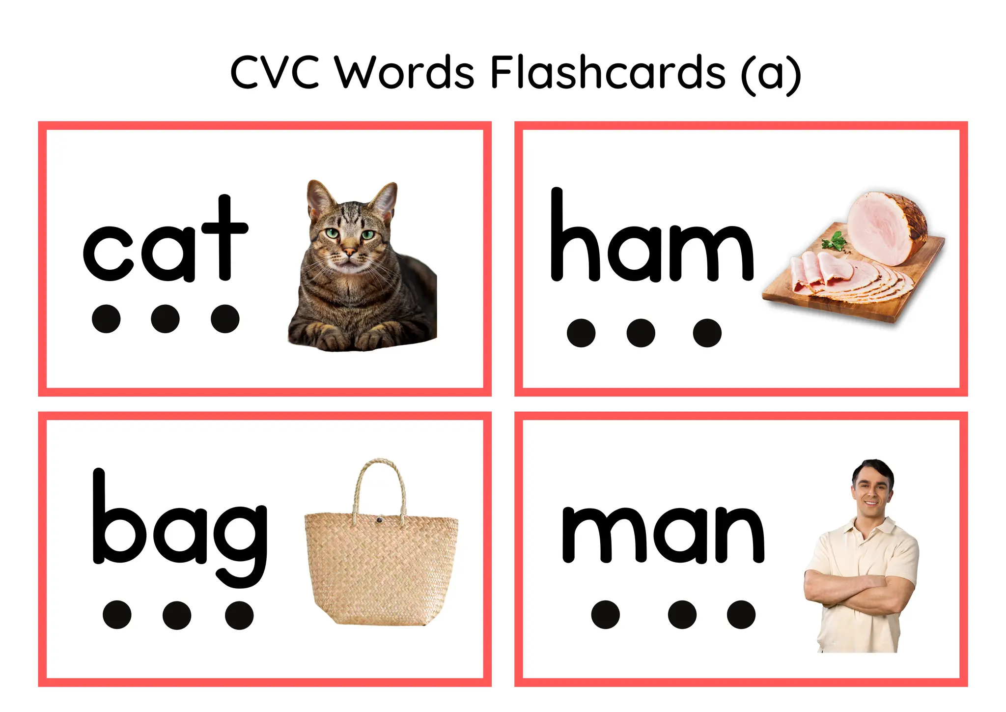 CVC a Flashcards.pdf- Printable and can be used for Teachin in Primary ...