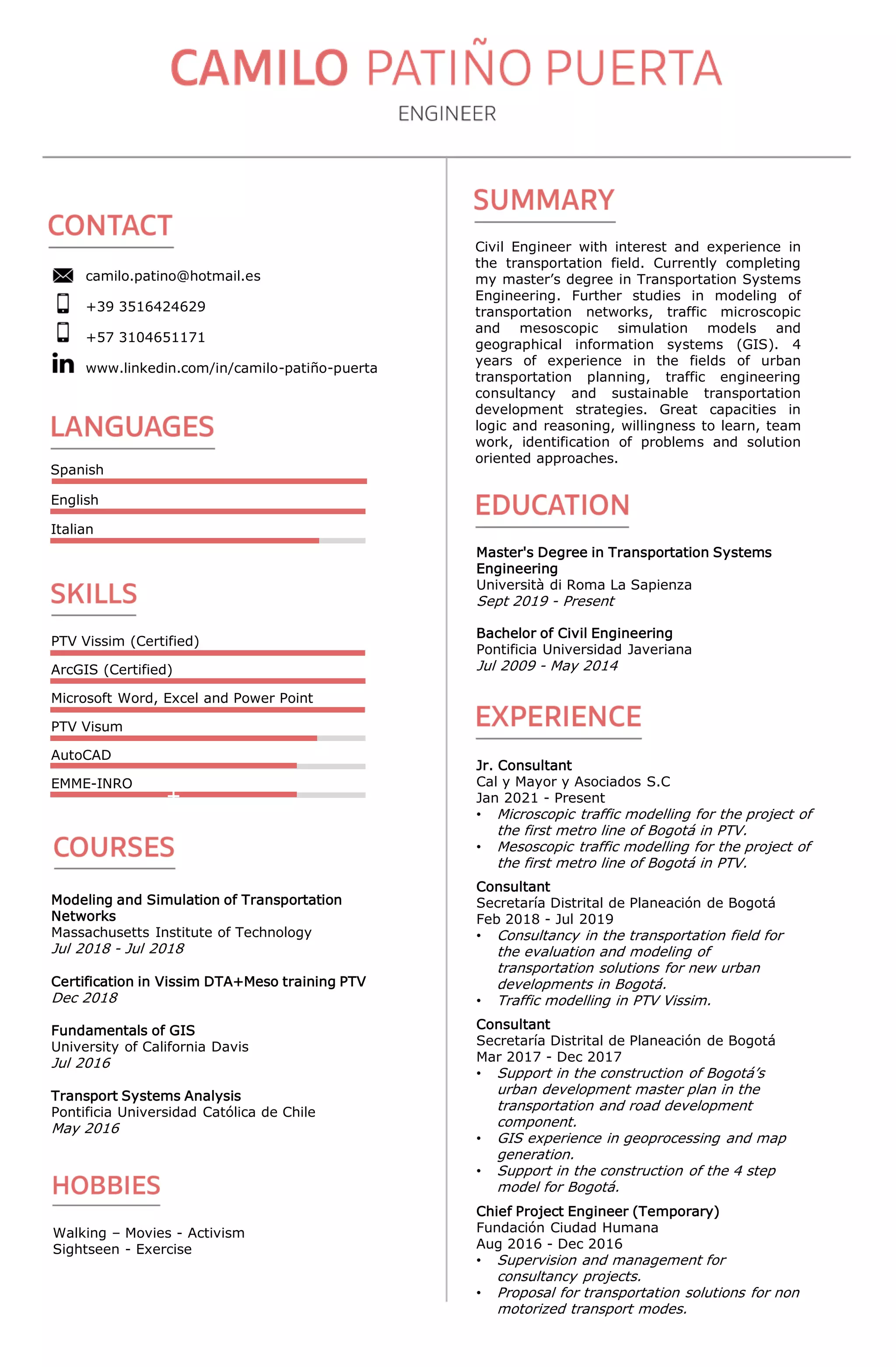 Cv camilo patino eng | PDF