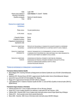 Cv carbone roberta 2019 | PDF