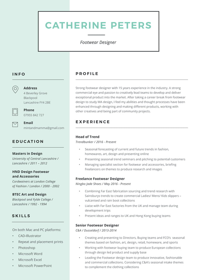 Cv catherine peters | PDF