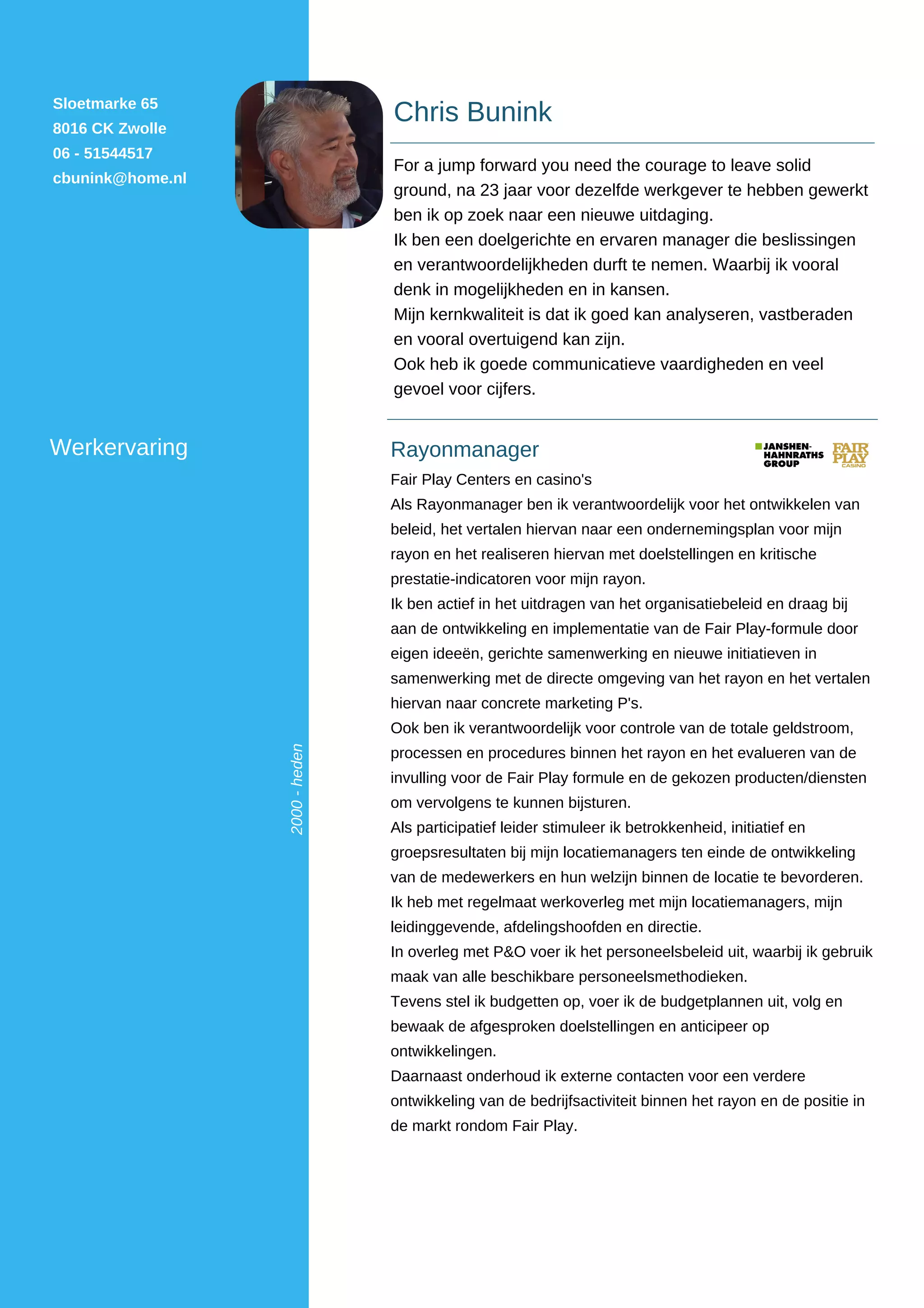 Cv Chris Bunink | PDF