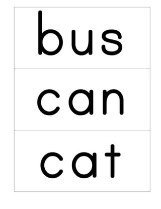 Cvc basic flashcards | PDF