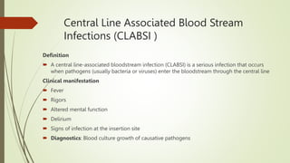 Central Venous Catheter Care - Central Line Associated Blood Stream ...