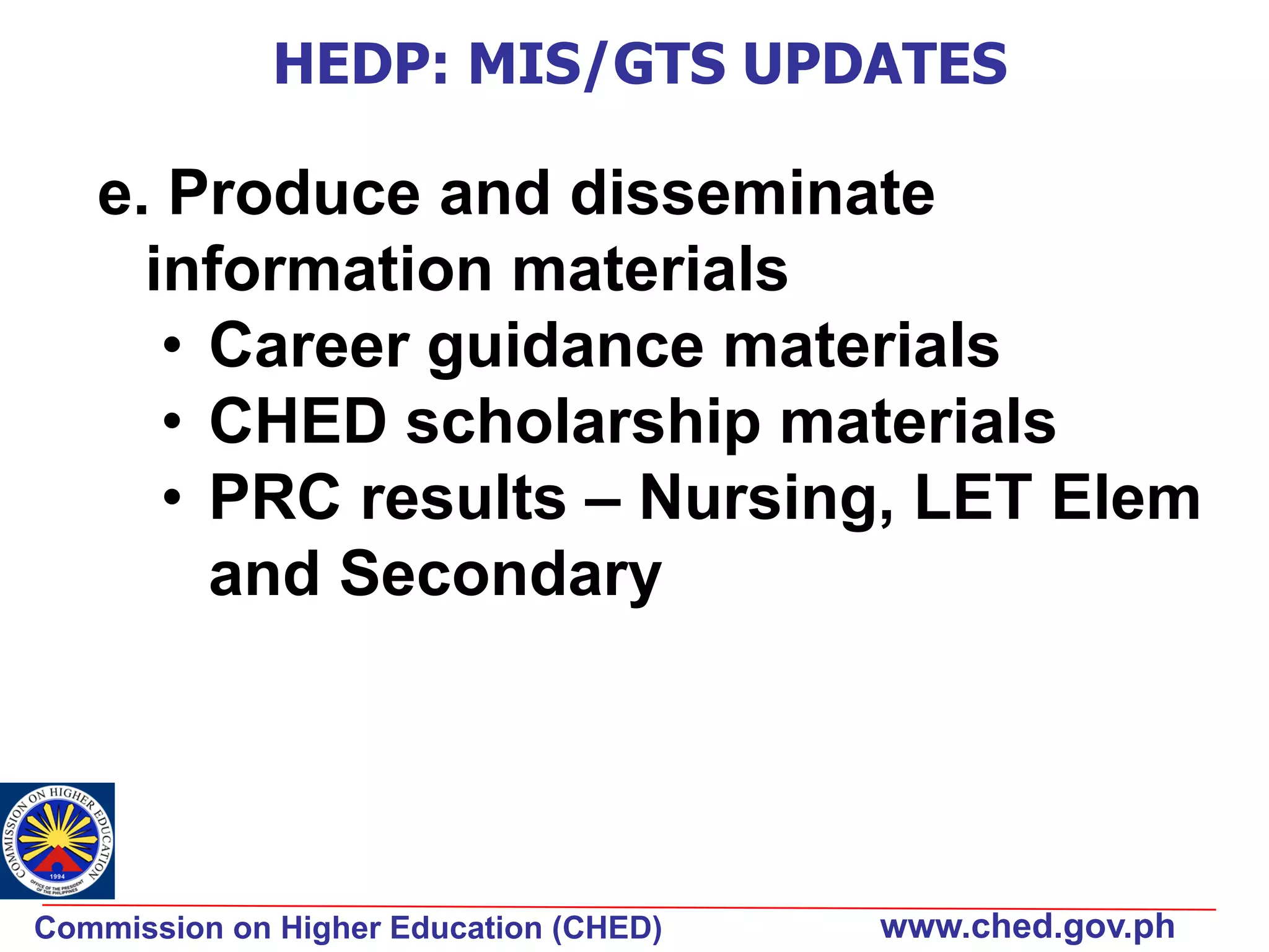 CHED Information System Strategic Plan (ISSP) | PDF