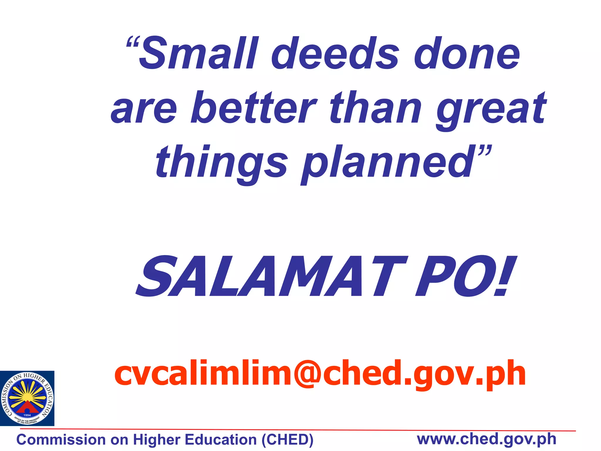 CHED Information System Strategic Plan (ISSP) | PDF