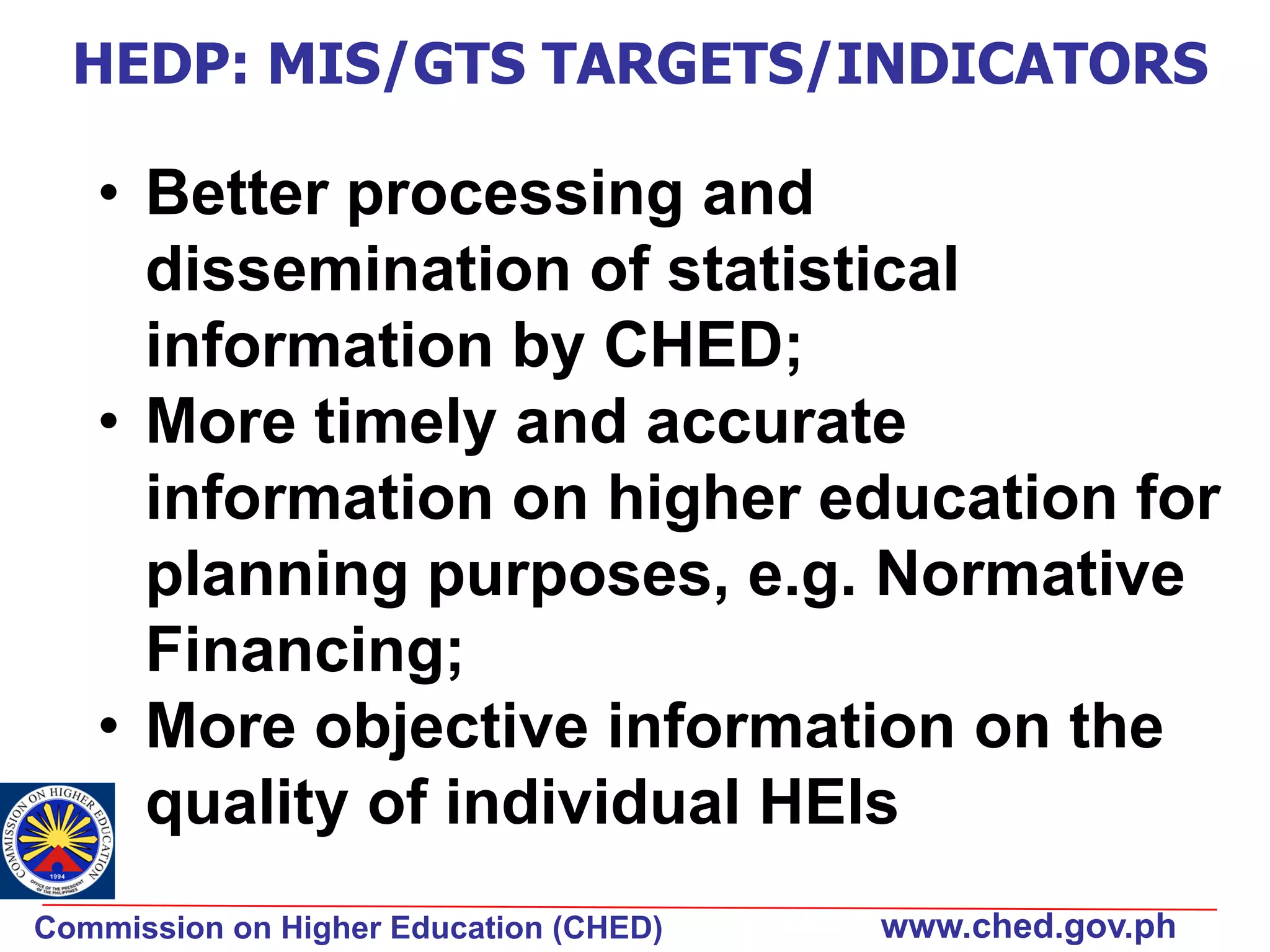 CHED Information System Strategic Plan (ISSP) | PDF