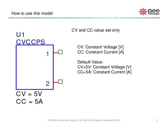 Simple Model of CVCC Power Supply Model using PSpice